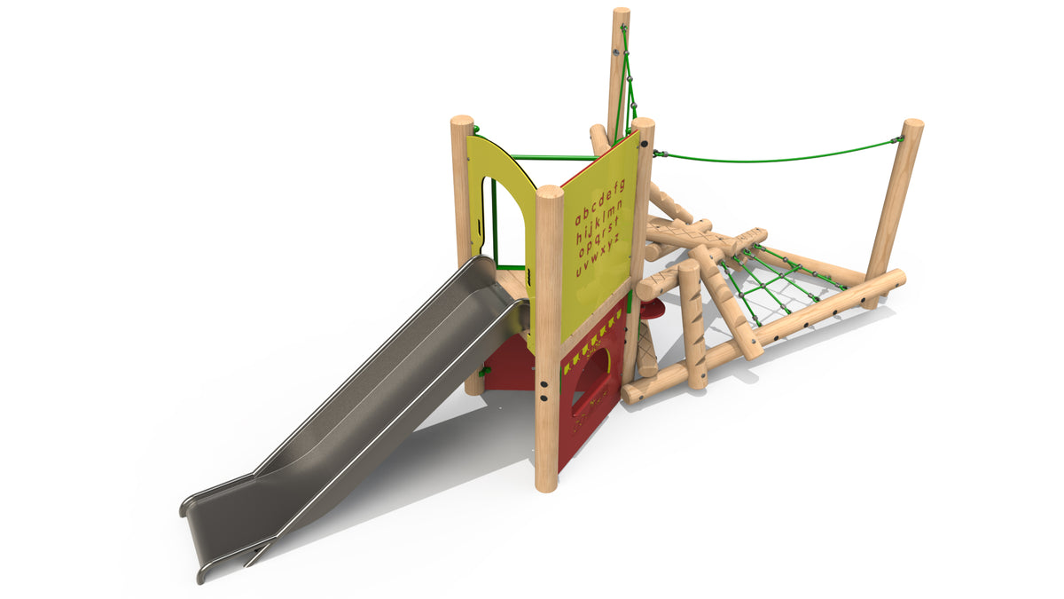 Clamber Stack 3 with Stainless Steel Slide – Venture Play UK