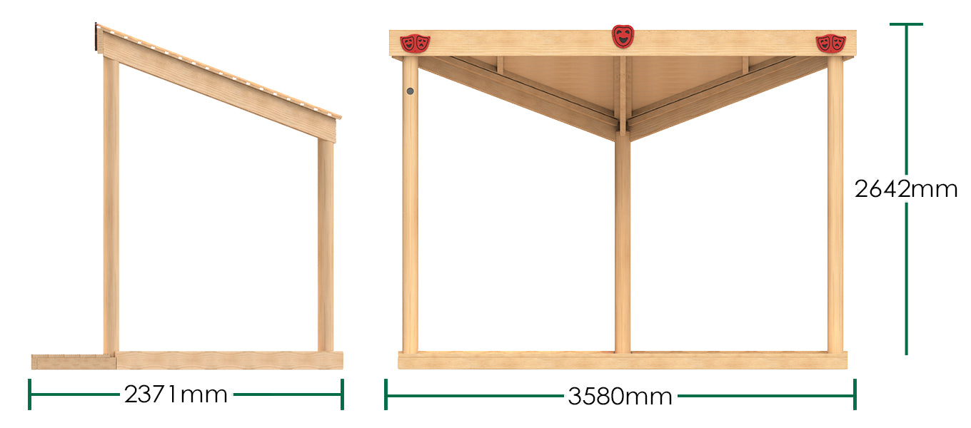 Corner Stage With Roof – Venture Play UK