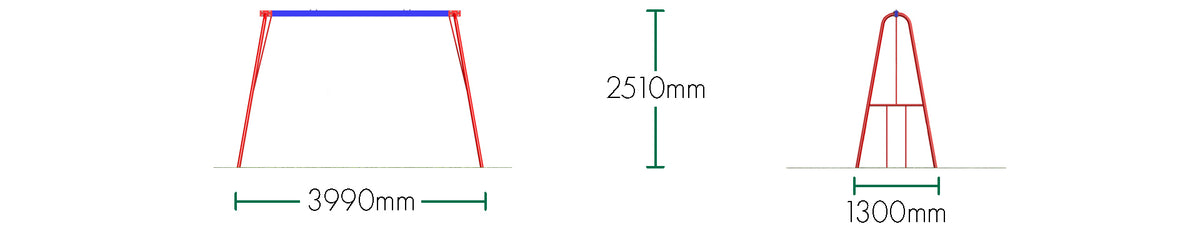 Steel Group Swing Frame Only (2.4m) – Venture Play UK
