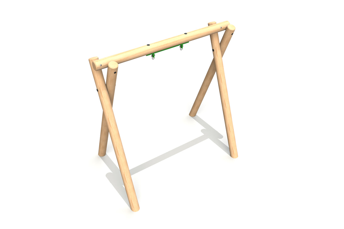 Timber Single Swing Frame Only (2.4m) – Venture Play UK